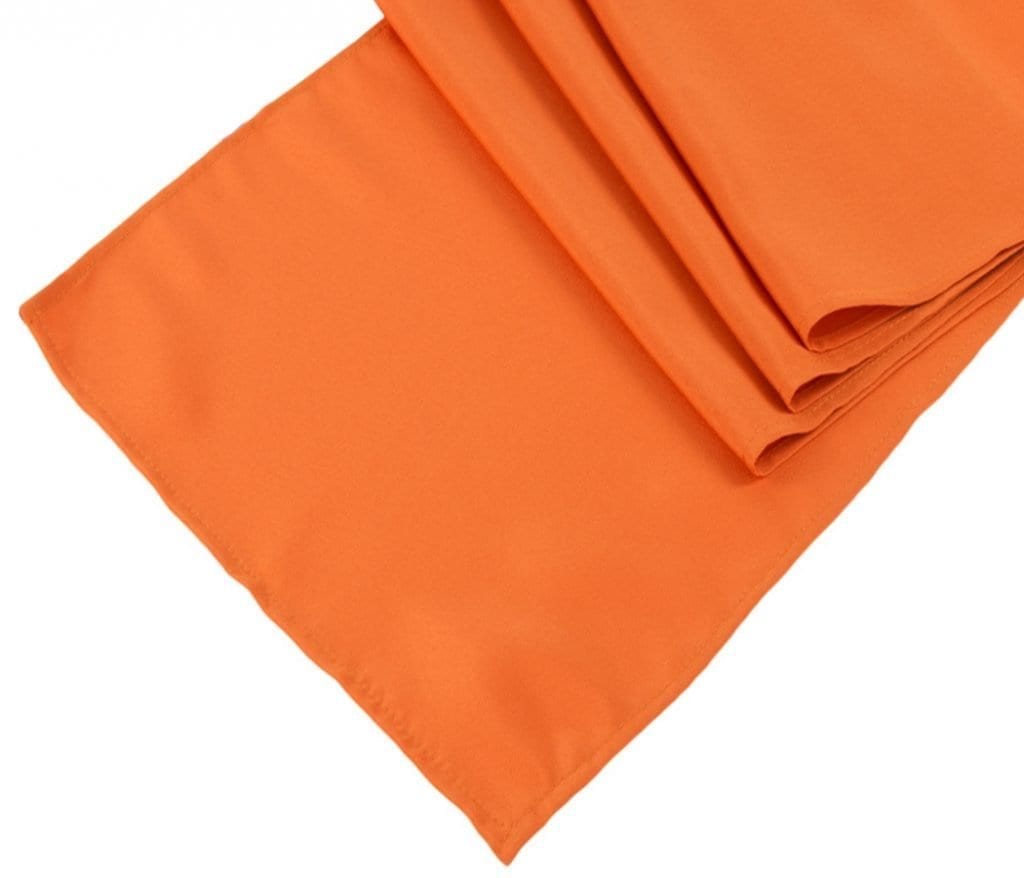 Burnt Orange Polyester Runner - Events Delivered By Utah Chair Rental