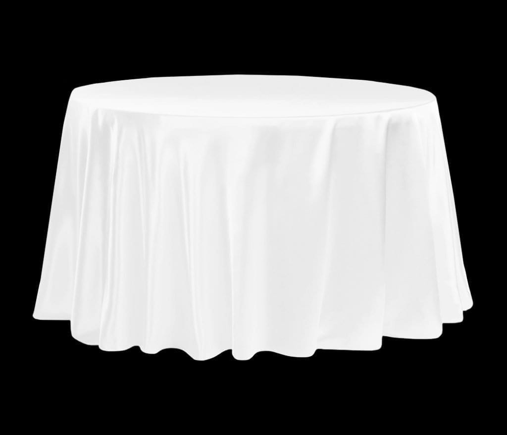 White Satin Linen - Events Delivered By Utah Chair Rental